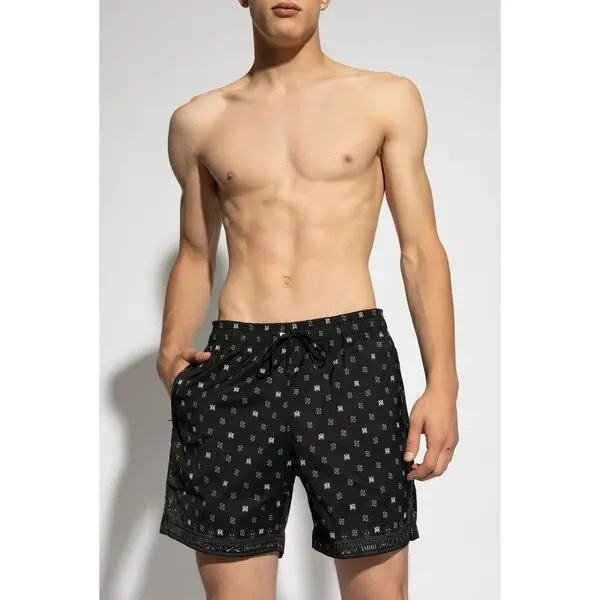 Amiri Paisley Monogram Swim Shorts