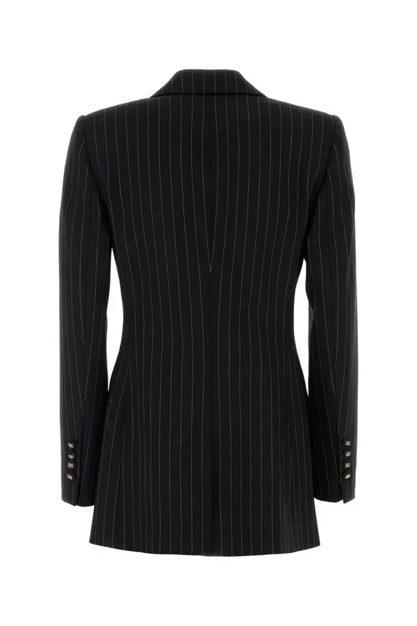 Dolce & Gabbana Embroidered Stretch Wool Blazer