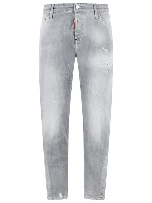 Dsquared2 Grey Cotton Jeans - Gray
