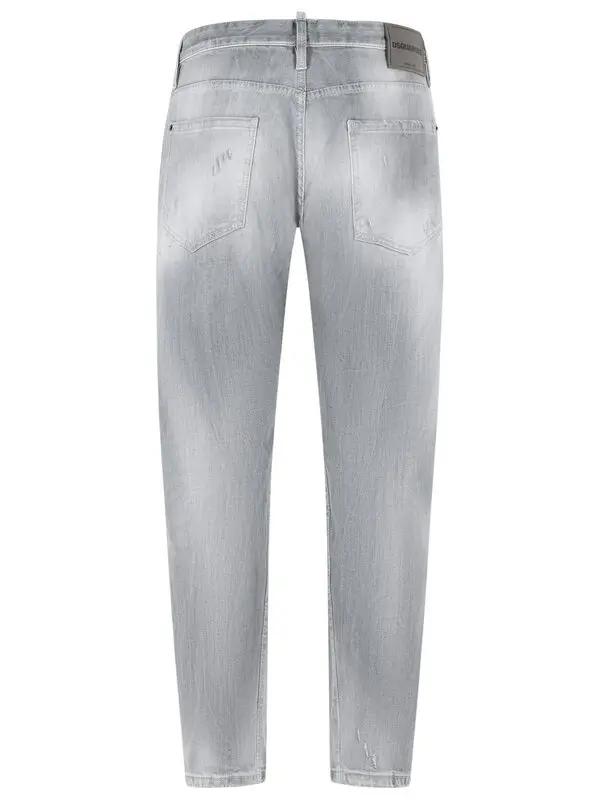Dsquared2 Grey Cotton Jeans - Gray