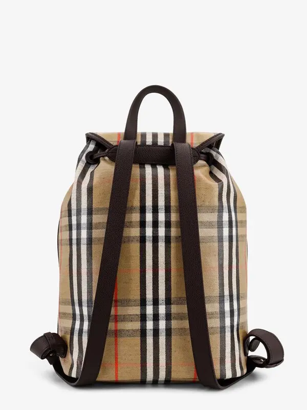 Burberry Coated Canvas Backpack With Front Logo - Cream