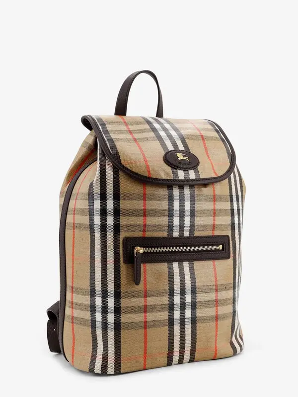 Burberry Coated Canvas Backpack With Front Logo - Cream