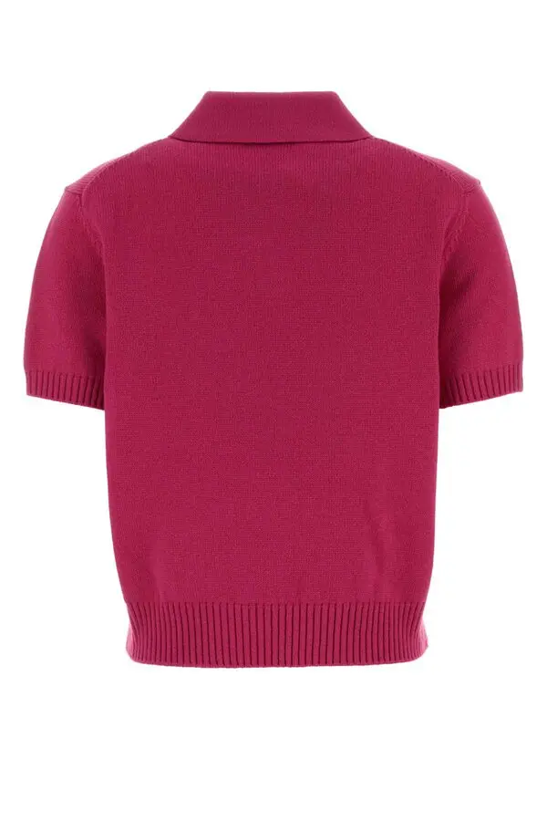 Givenchy Wool Blend Knit Polo Shirt - Pink