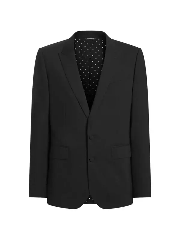 Dolce & Gabbana Martini Single-breasted Wool Blazer - Black