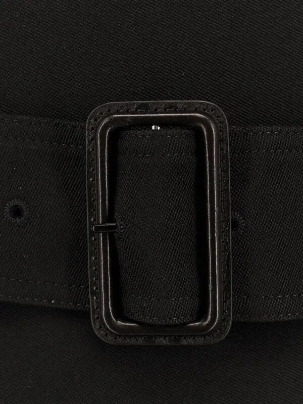 Saint Laurent Double-breasted Wool Coat With Belt