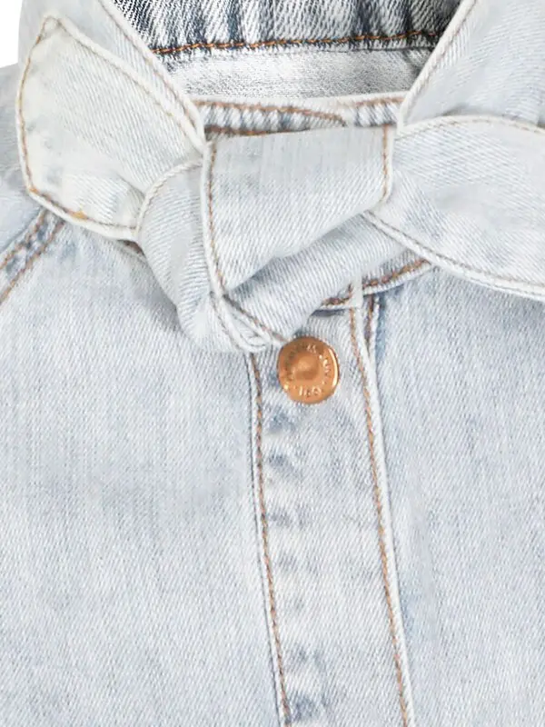 Zimmermann Bow Detail Denim Top - Multicolor