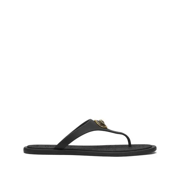 Versace Medusa Head Motif Rubber Flip-flops - Black