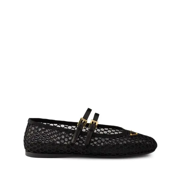 Prada Ballet Flats With Buckle Detailing