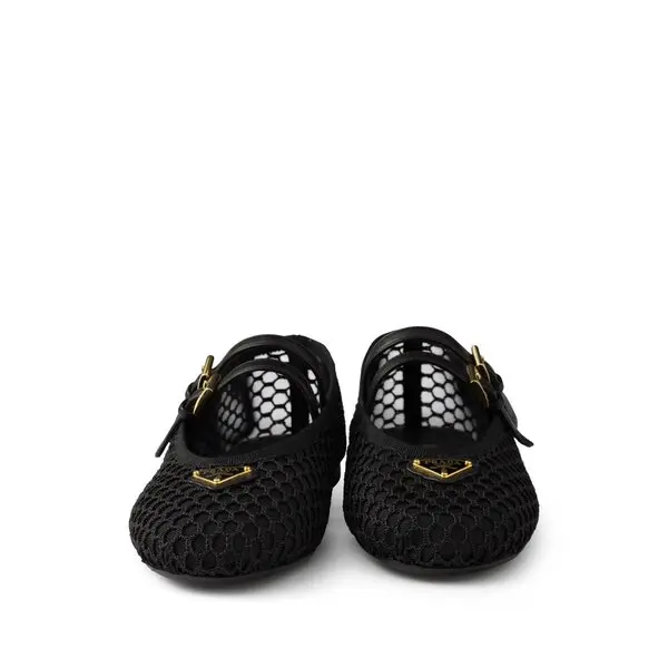Prada Ballet Flats With Buckle Detailing