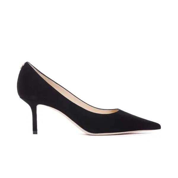 JIMMY CHOO Love Pumps Suede Stiletto Heels - Black