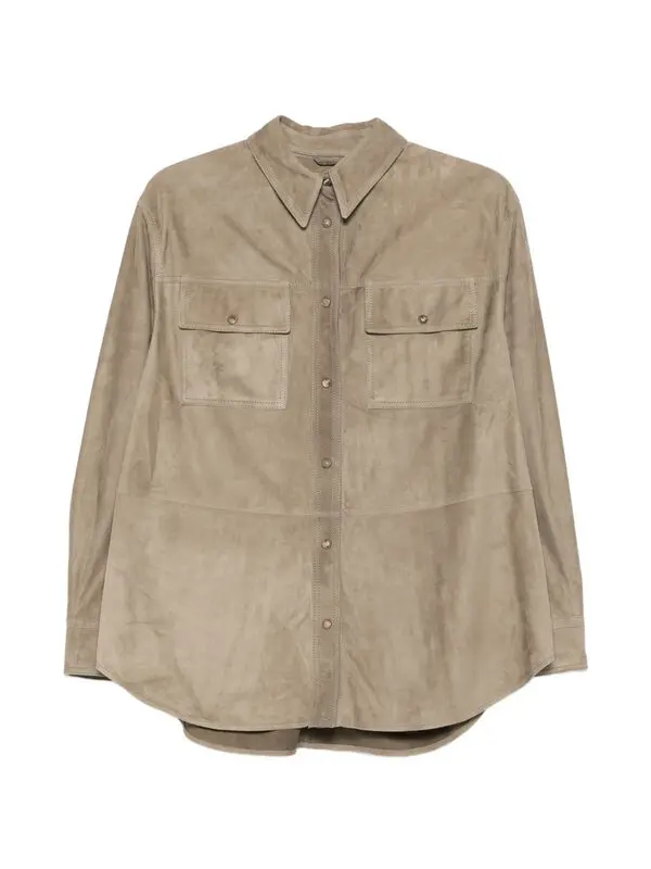 Brunello Cucinelli Leather Shirt - Multicolor