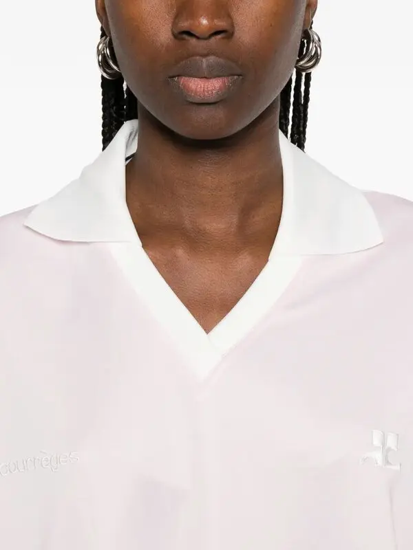 COURREGES Courrèges Oversized V-neck Sports Polo - Multicolor