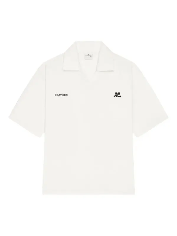 COURREGES Courrèges Oversized V-neck Sports Polo