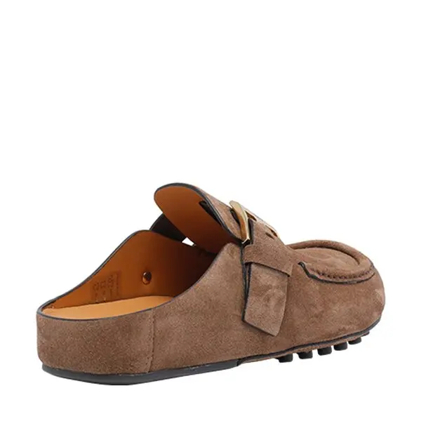 TOD'S Suede Mule With Buckle Detail
