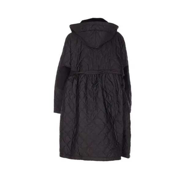 BARBOUR X GANNI Peplum Quilted Long Jacket