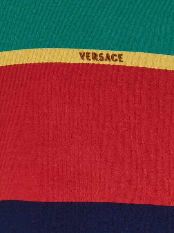 Versace Striped Cotton Sweatshirt - Multicolor