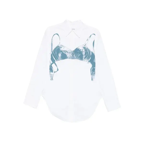 JEAN PAUL GAULTIER Bra Print Cotton Shirt - White