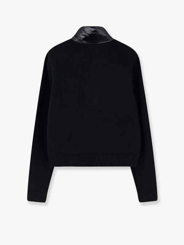 Moncler Down Jacket With Virgin Wool Inserts - Multicolor