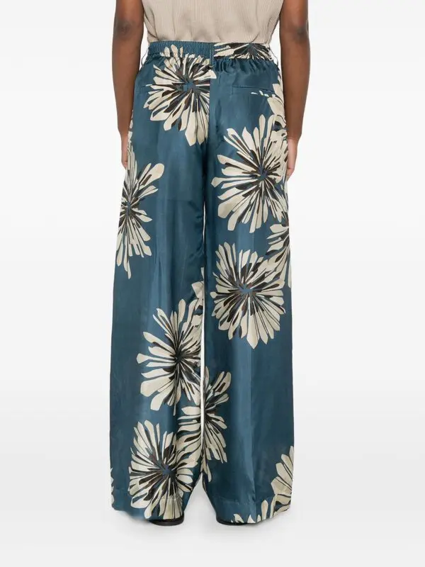 Brunello Cucinelli Printed Silk Trousers - Multicolor