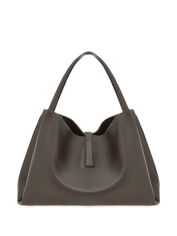 FERRAGAMO Medium Leather Shoulder Bag With Statement Buckle - Multicolor