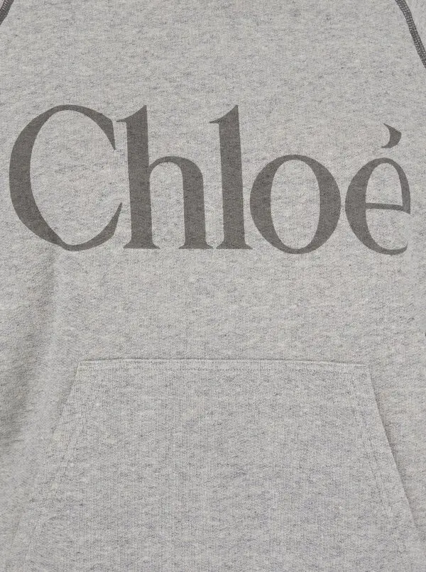Chloé Cotton Blend Sweatshirt With Logo - Multicolor
