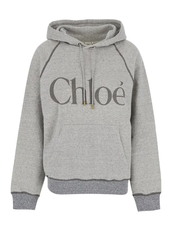Chloé Cotton Blend Sweatshirt With Logo - Multicolor
