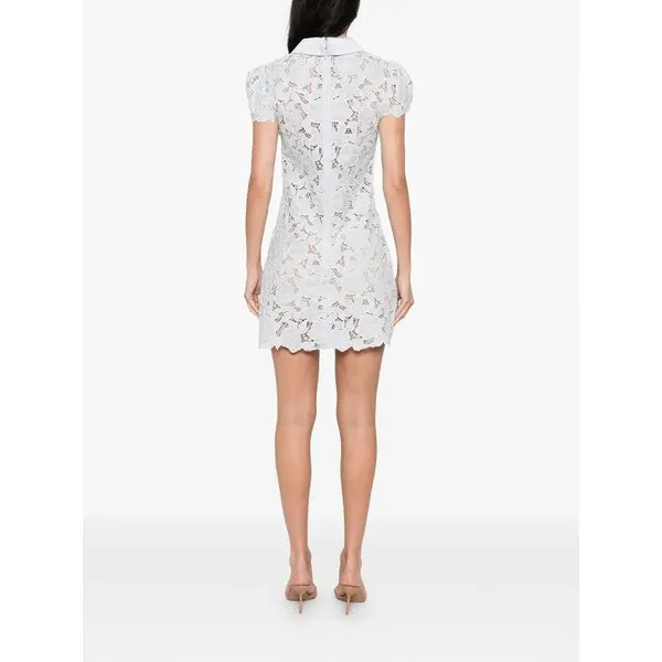 SELF-PORTRAIT Floral Lace Day Dress - Blue