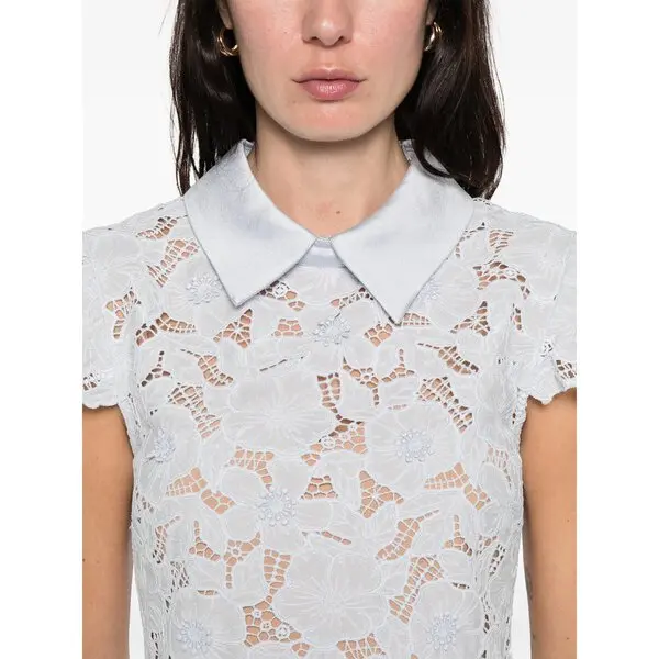 SELF-PORTRAIT Floral Lace Day Dress - Blue