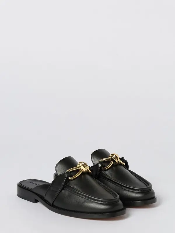 Bottega Veneta Leather Flat Shoes - Black