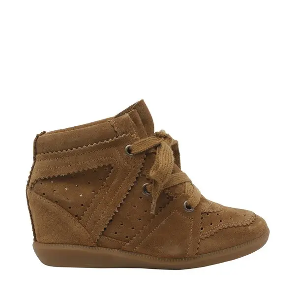 Isabel Marant Étoile Bobby Suede Wedge Sneakers - Brown