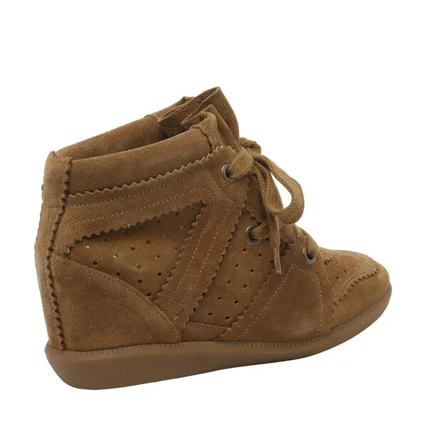 Isabel Marant Étoile Bobby Suede Wedge Sneakers - Brown