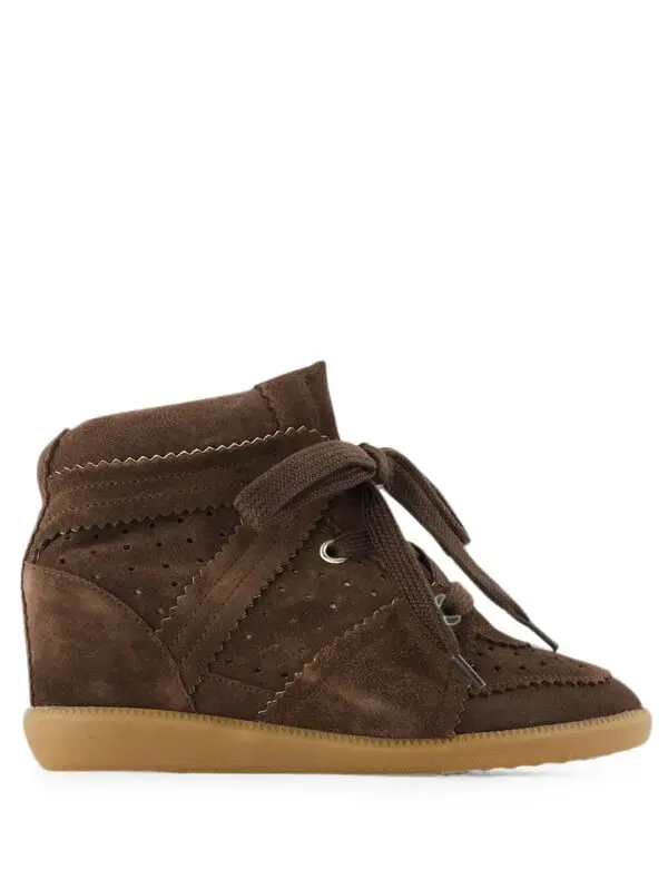 Isabel Marant Étoile Bobby Suede Wedge Sneakers - Brown