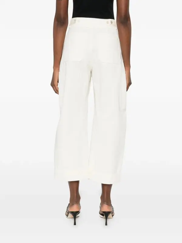 Givenchy Cotton And Wool Cocoon Cropped Cargo Pants - Multicolor