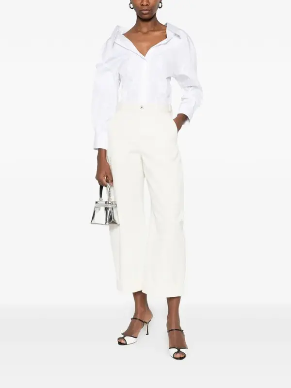 Givenchy Cotton And Wool Cocoon Cropped Cargo Pants - Multicolor