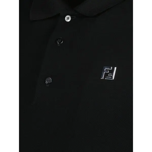 Fendi Polo Shirts - Black