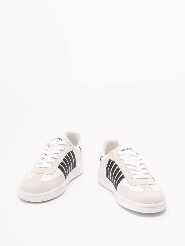 Dsquared2 Leather And Suede Lace-up Sneakers