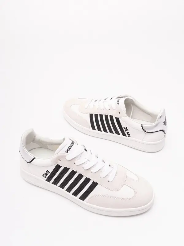 Dsquared2 Leather And Suede Lace-up Sneakers