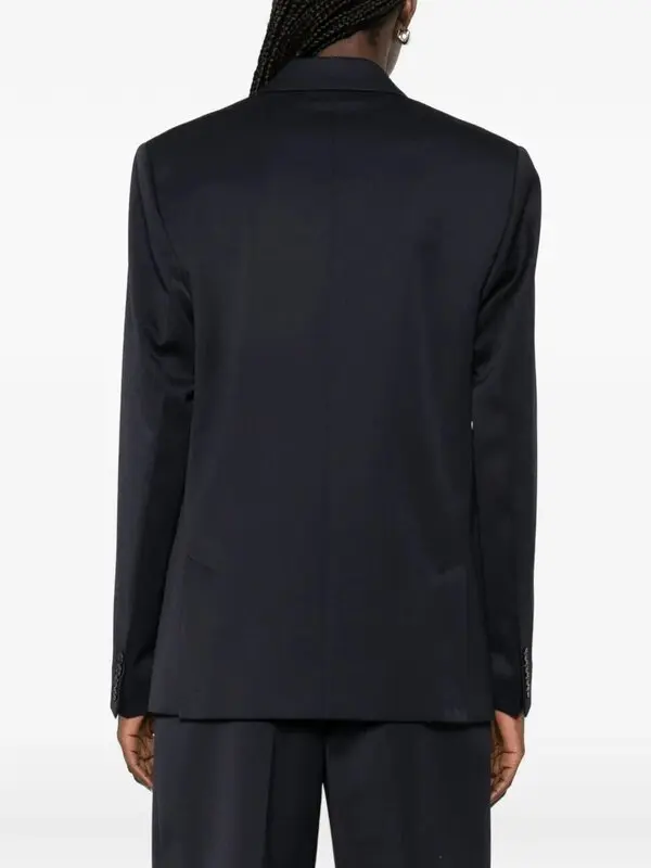 Victoria Beckham Double-breasted Wool Tailored Jacket - Blue