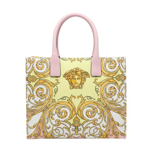 Versace Small La Medusa Printed Shopping Bag - Pink