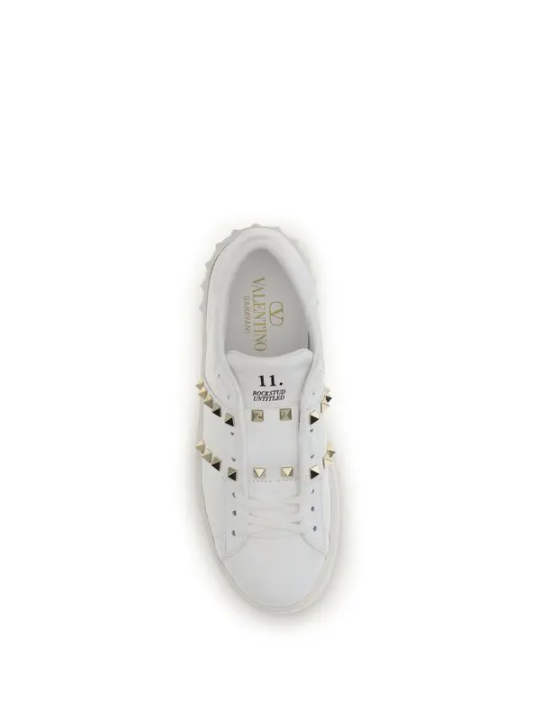 Valentino Garavani Rockstud Untitled Flatform Sneakers - White