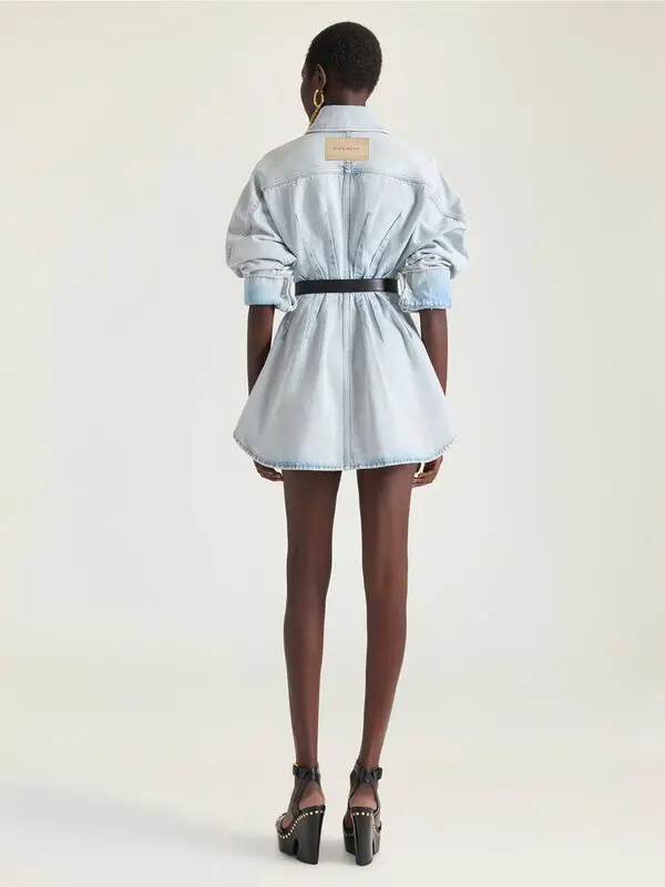 Givenchy Cinched Waist Denim Dress