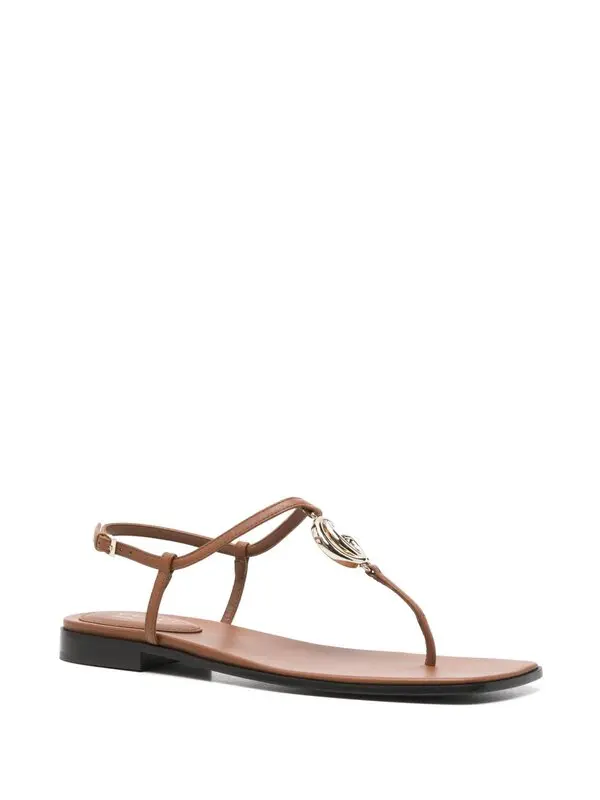 Gucci Gg Marmont Leather Sandals - Multicolor