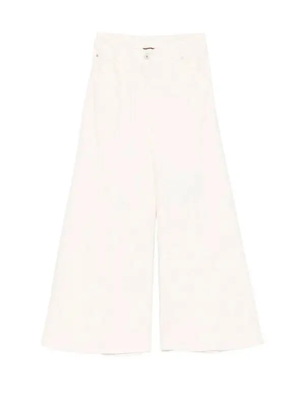 Brunello Cucinelli Wide Leg Cotton Pants - Multicolor