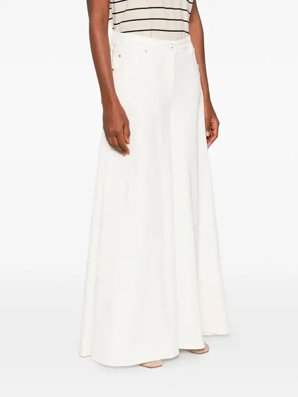 Brunello Cucinelli Wide Leg Cotton Pants - Multicolor