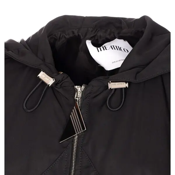 Attico Hooded Bomber Jacket With Frontal Zip