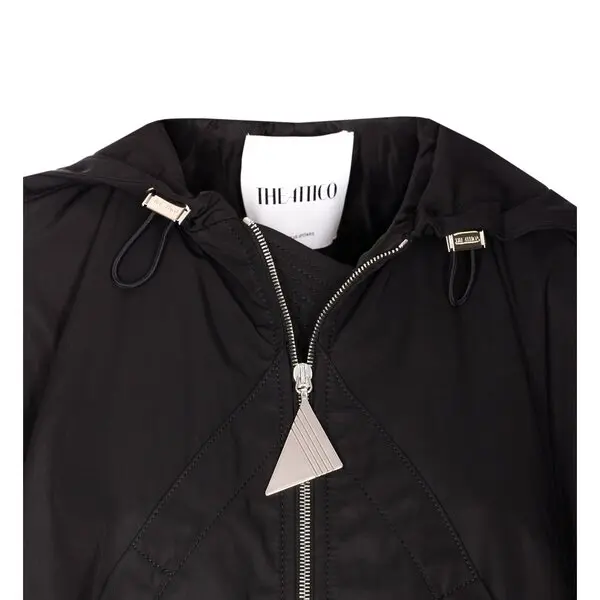 Attico Hooded Bomber Jacket With Frontal Zip