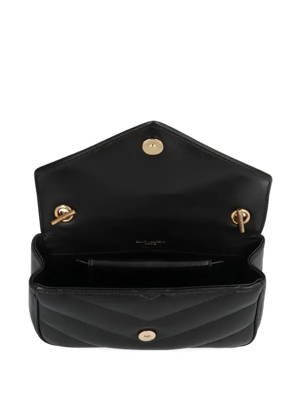 Saint Laurent Loulou Mini Bag In Lambskin - Black