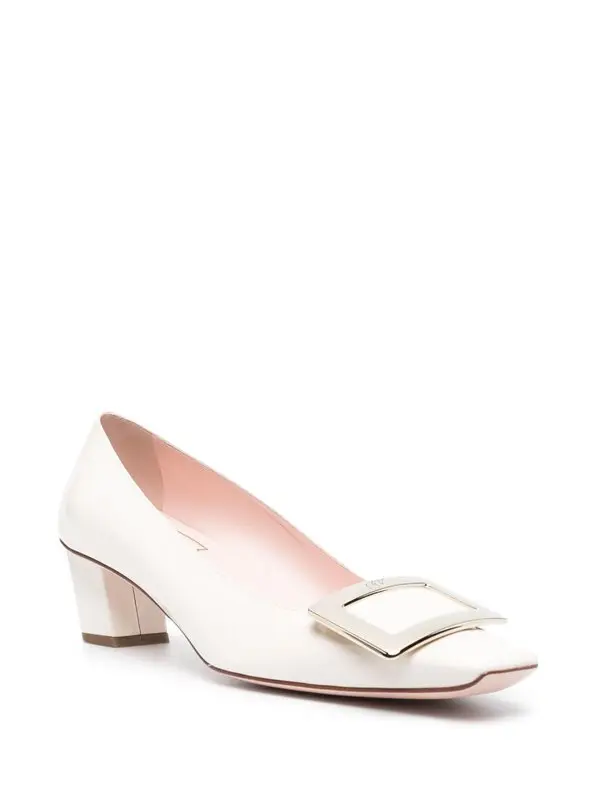 ROGER VIVIER Belle Vivier Leather Pumps With Logo Plaque - Multicolor