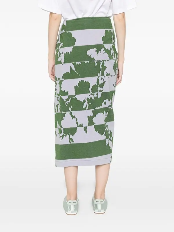 Dries Van Noten Cotton Wrap Skirt With Graphic Print - Multicolor