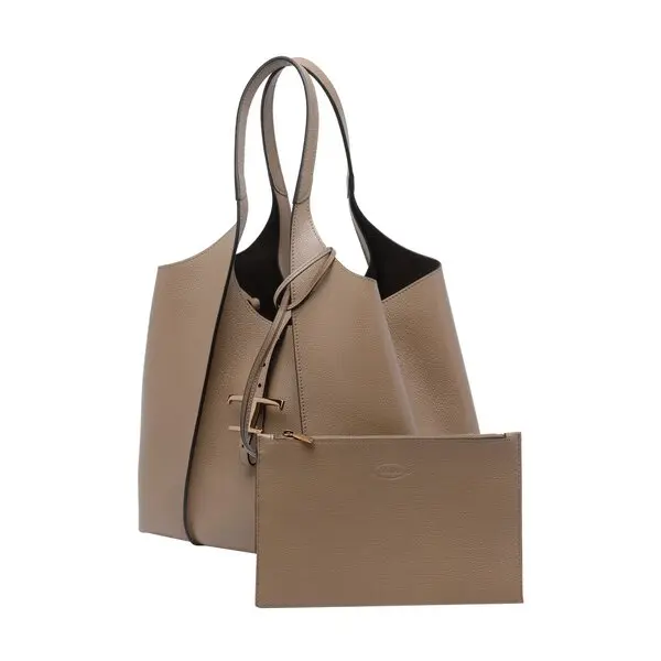 TOD'S Medium T Timeless Shopping Bag - Brown